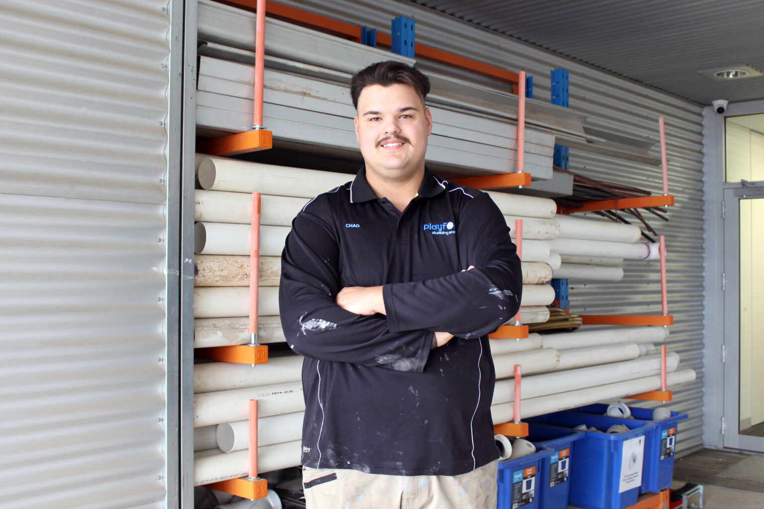 Embracing his plumbing career: Old Scholar Chad Davis - St Patrick's ...