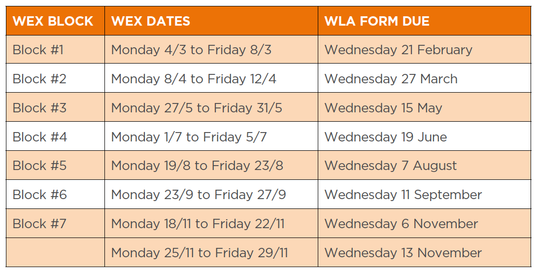 Work Experience – St Patrick's Technical College